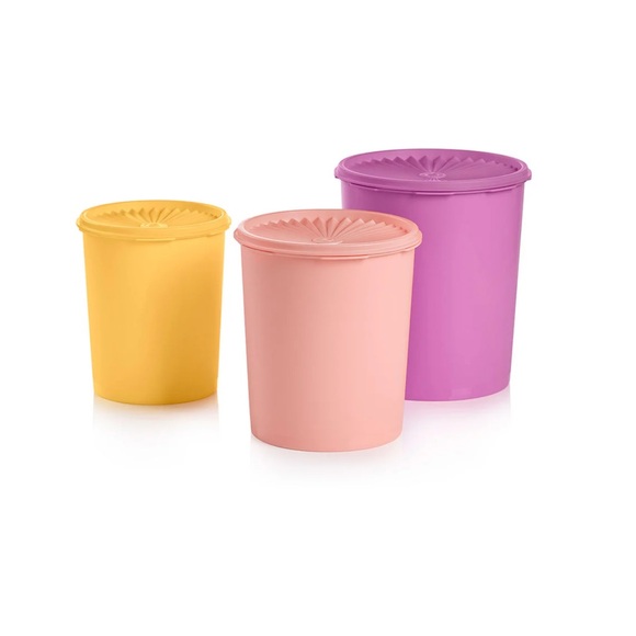 Tupperware | Kitchen | New 3pc Decorator Canister Set | Poshmark